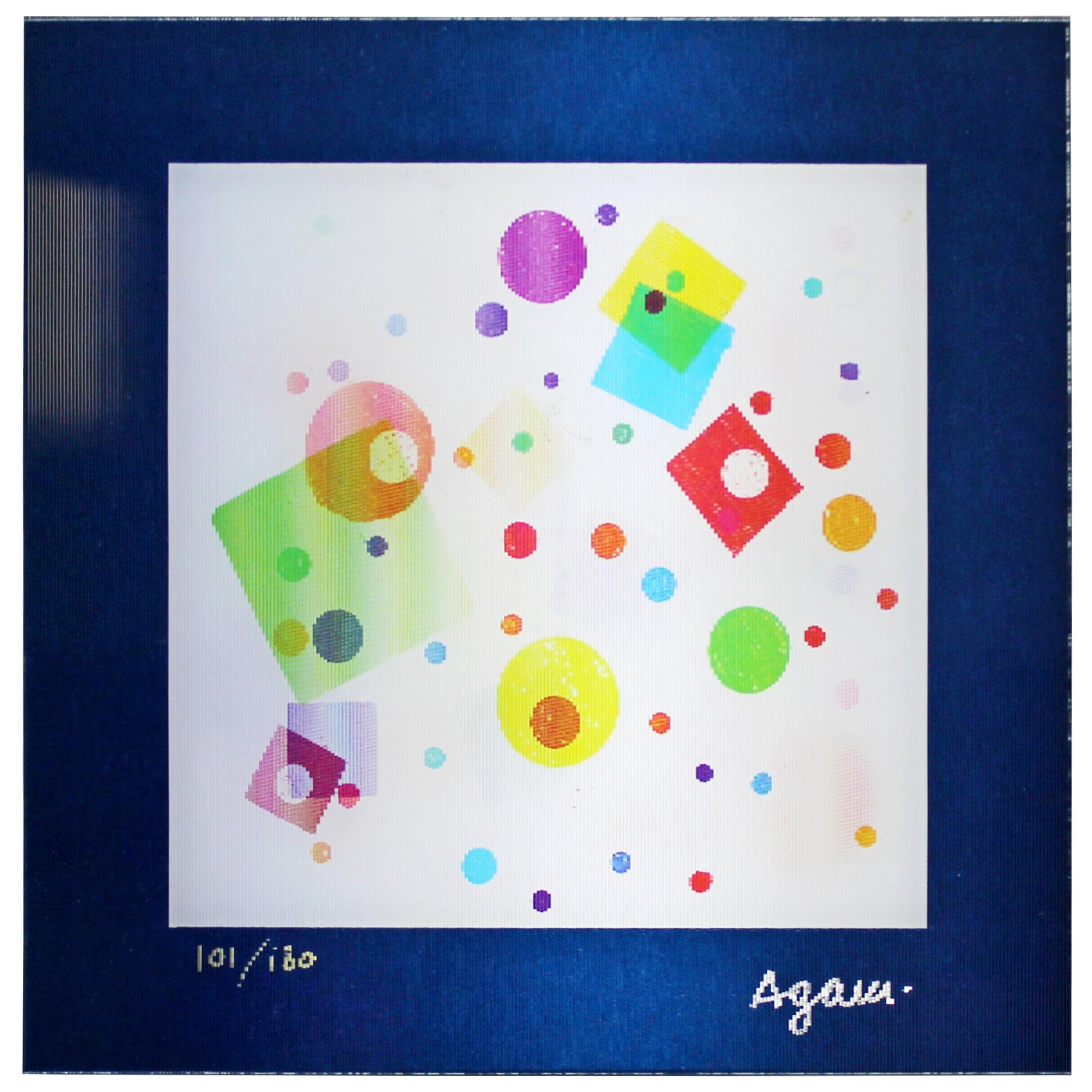 Mid-Century Modern Yaacov Agam Signed Galaxy Holograph Lenticular ...