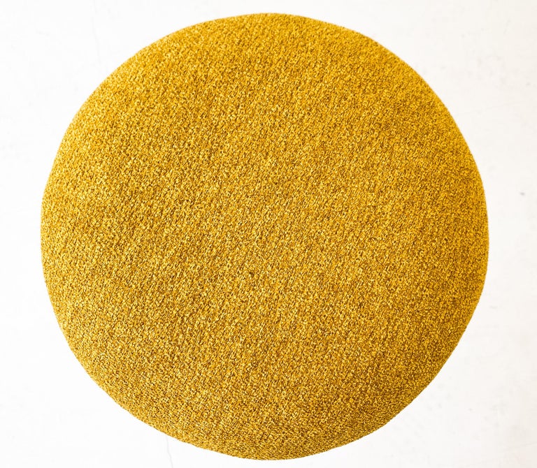 Mid-Century Modern Yellow Swivel Iron Bar Stools (Set of 3), Italy ...