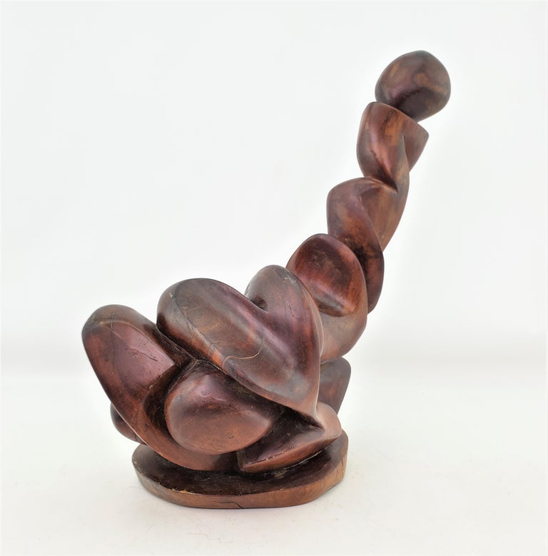 Mid-Century Modernist Freeform Hand Carved Wooden Sculpture For Sale at ...