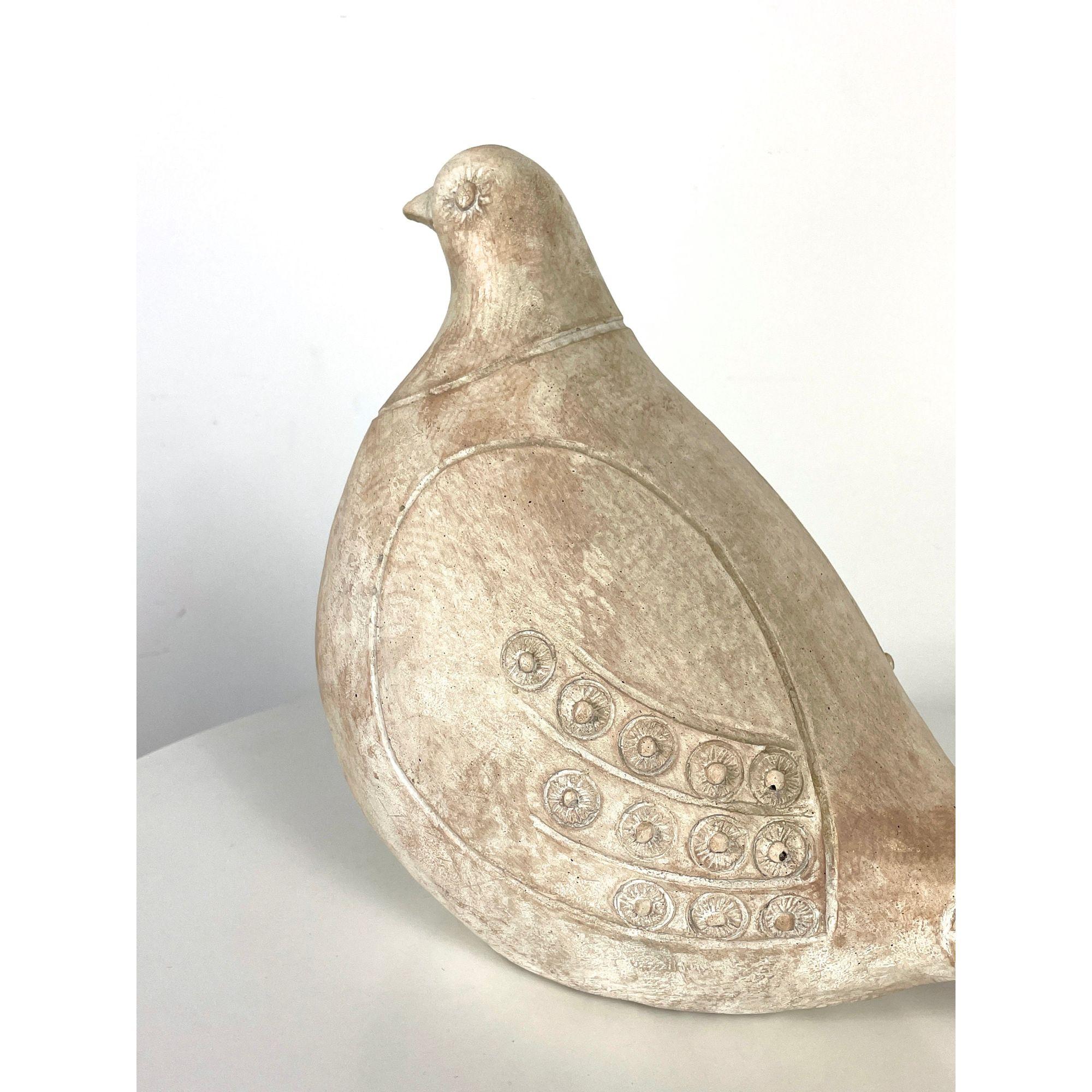 Mid Century Modernist Vintage Large Ceramic Bird Sculpture, 1981 at 1stDibs