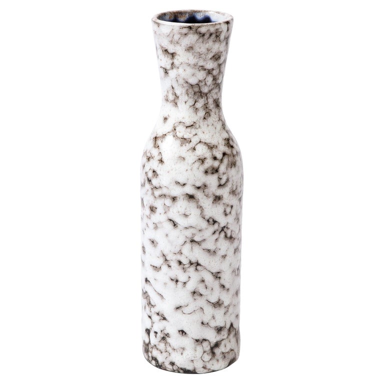 Mid-Century Modernist White and Earth Toned Ceramic Vase For Sale at ...