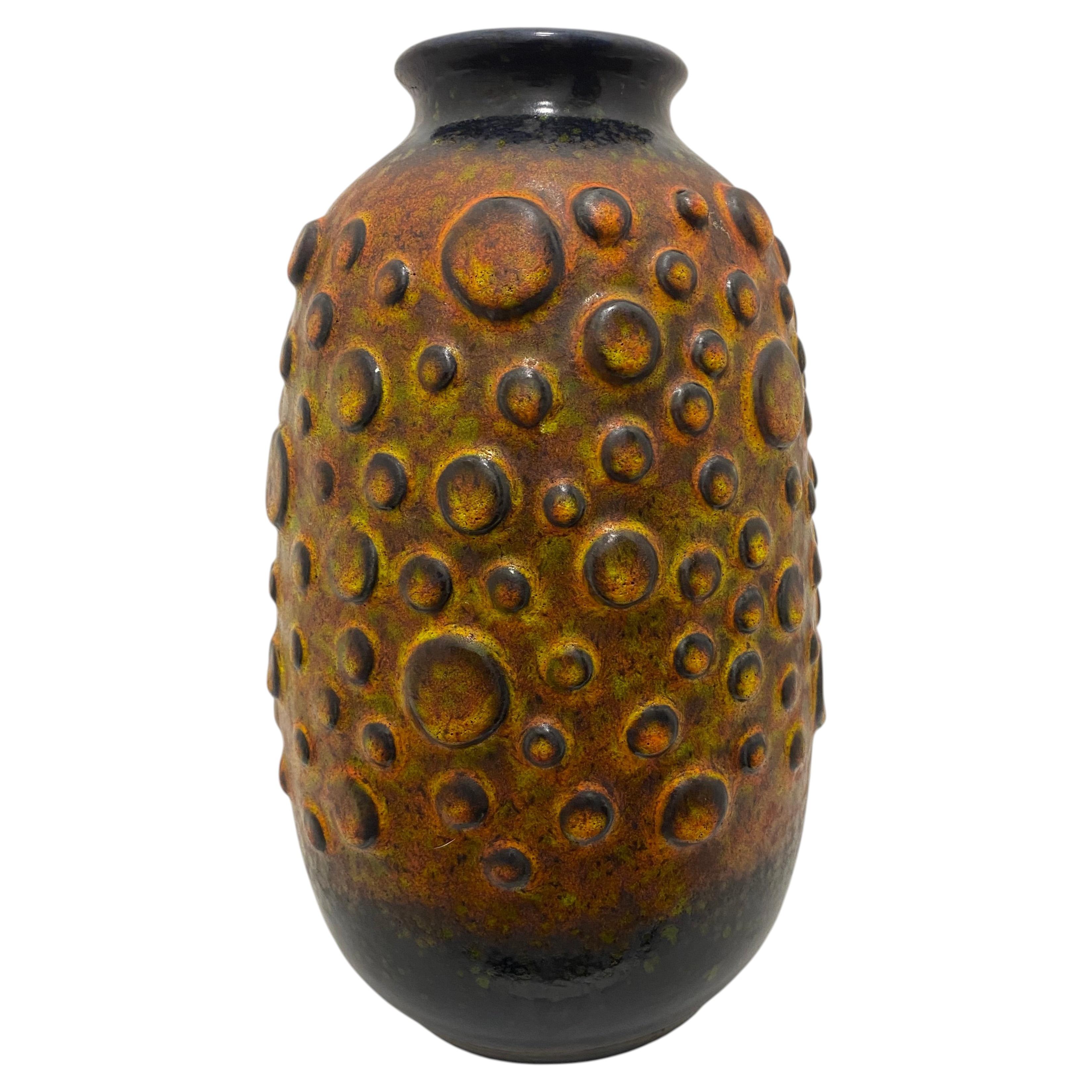 Mid Century ‘Moon Crater’ Vase by Jasba Keramik Germany For Sale at 1stDibs