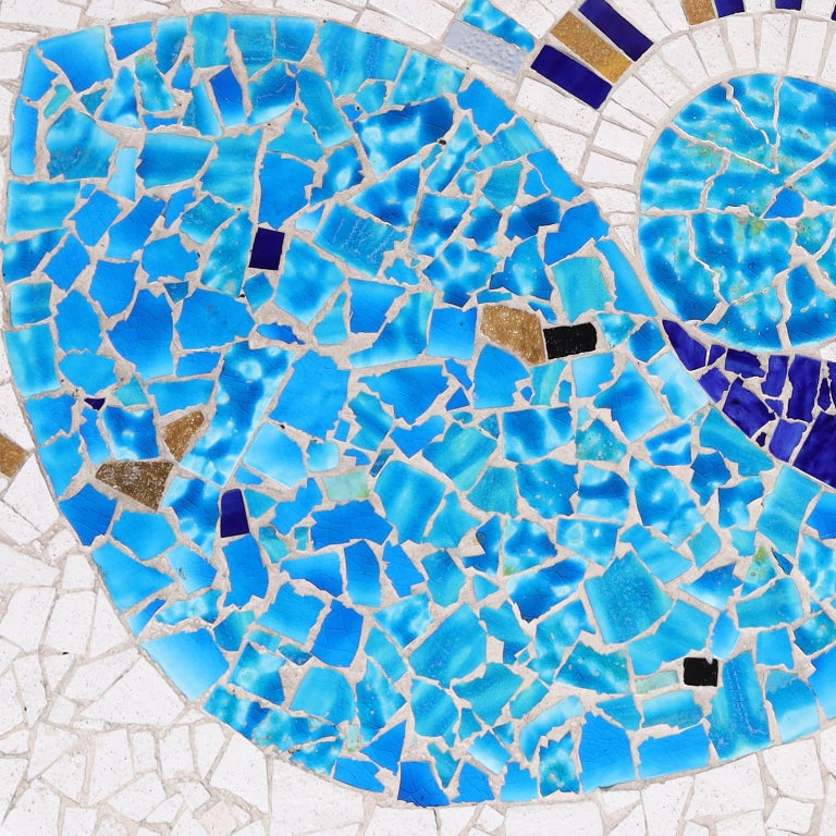 Mid-Century Mosaic Tile Top Coffee Table For Sale at 1stDibs