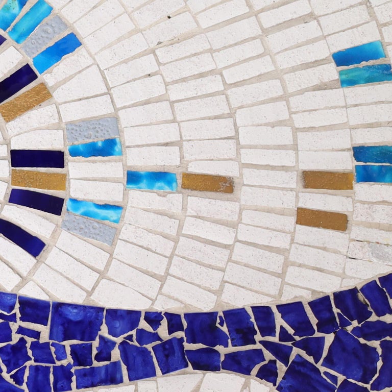Mid-Century Mosaic Tile Top Coffee Table For Sale at 1stDibs