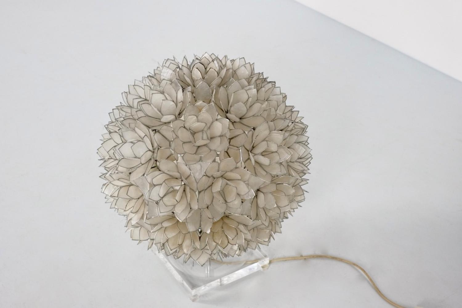 Mid-century “Mother of Pearl” Lamp by Rausch, Germany, 1960s For Sale ...