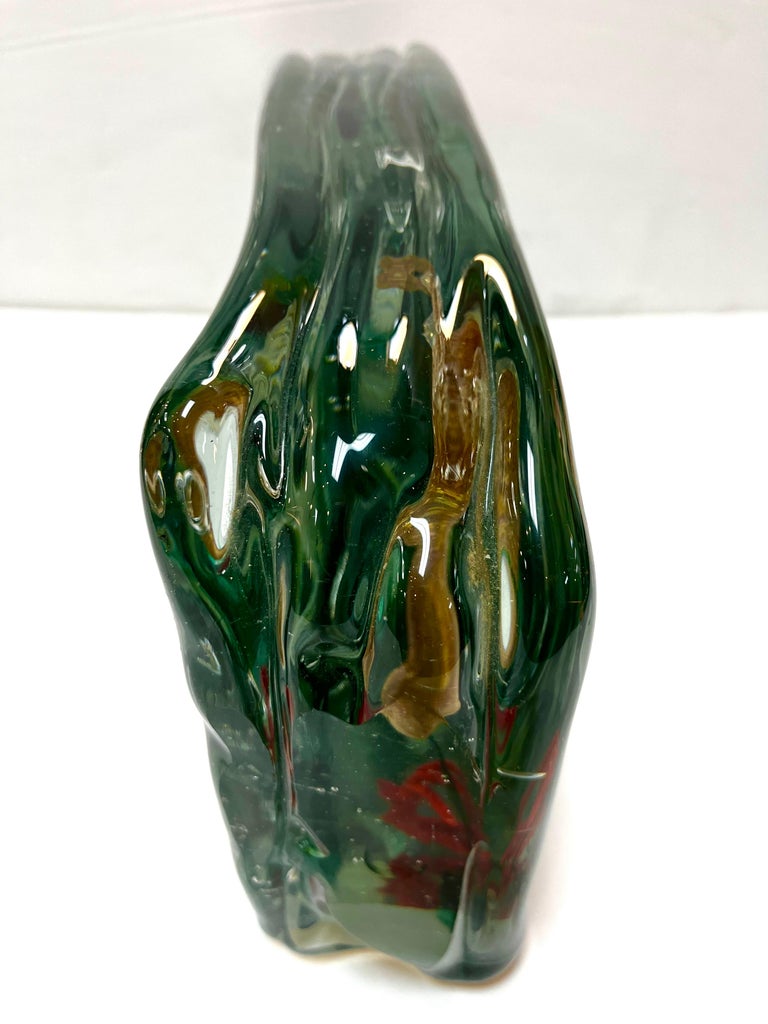 Mid Century Murano Glass Large Aquarium Sculpture Style of Barbini for ...