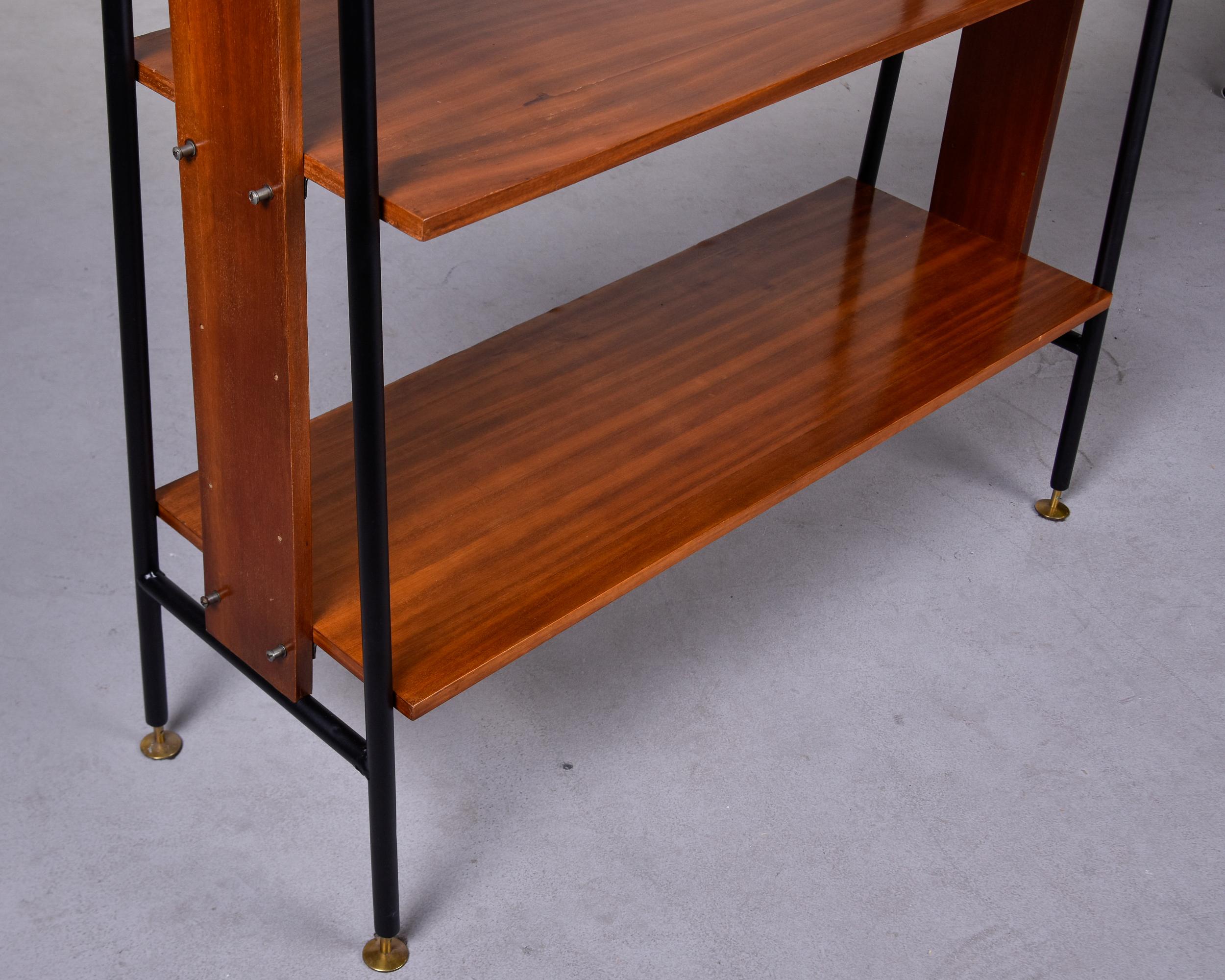 Midcentury Narrow Italian Free Standing Shelves For Sale at 1stDibs