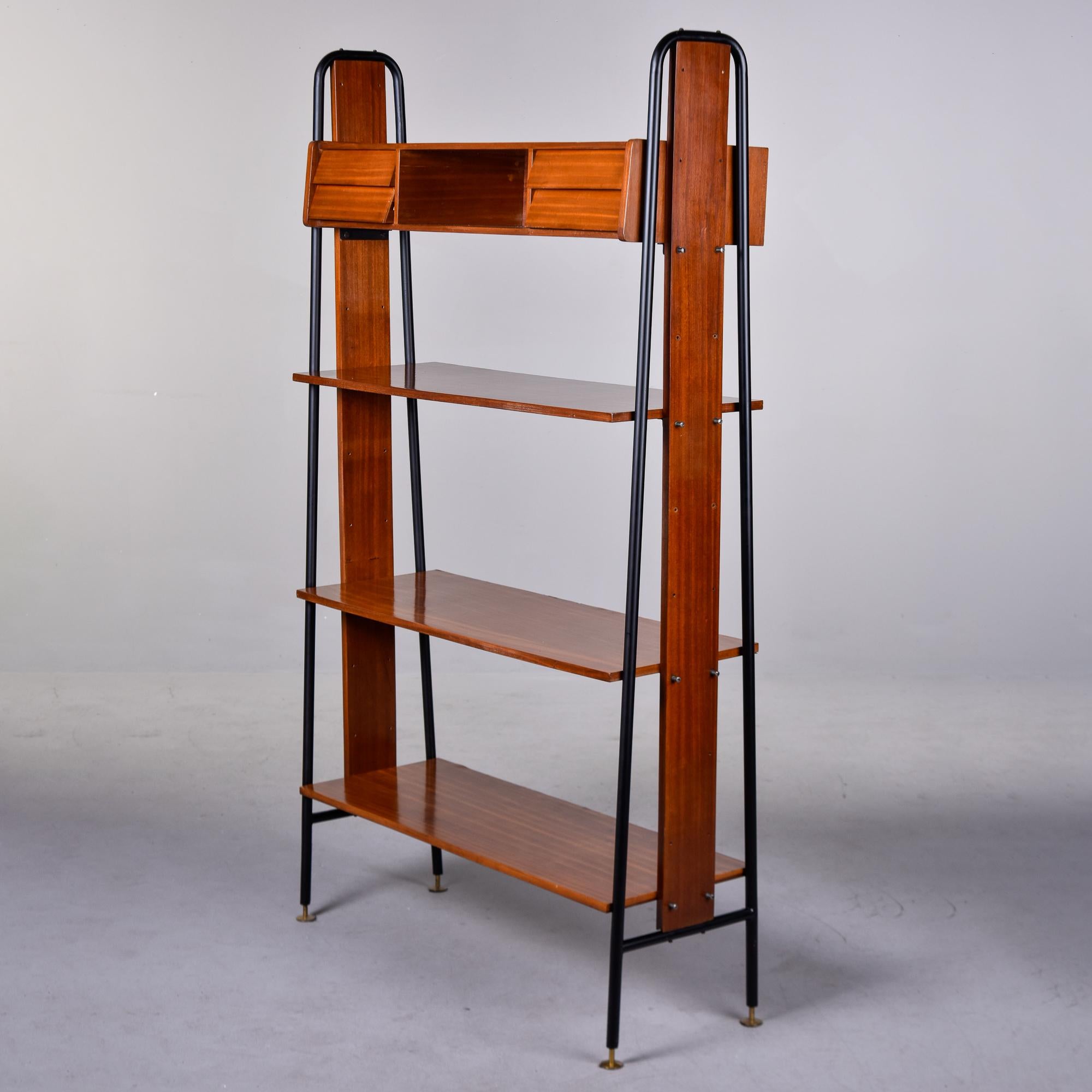Midcentury Narrow Italian Free Standing Shelves For Sale at 1stDibs