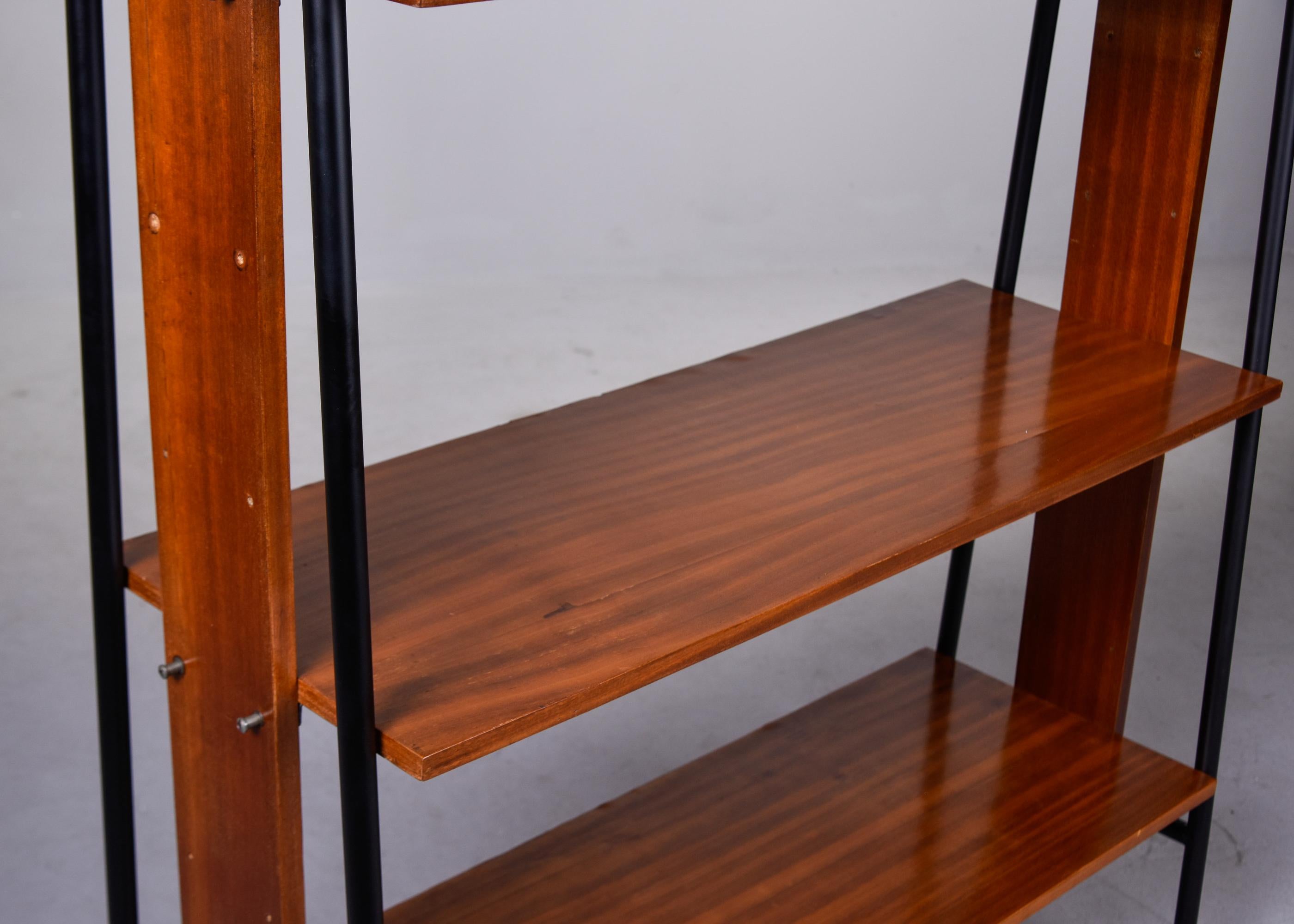 Midcentury Narrow Italian Free Standing Shelves For Sale at 1stDibs