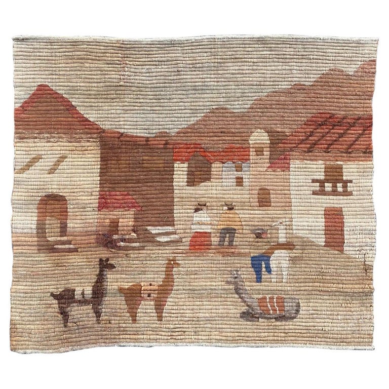 Mid Century Native Tapestry For Sale at 1stDibs