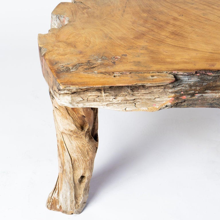 Mid Century Naturalistic Brutalist Tree Trunk Coffee Table, c. 1960s ...