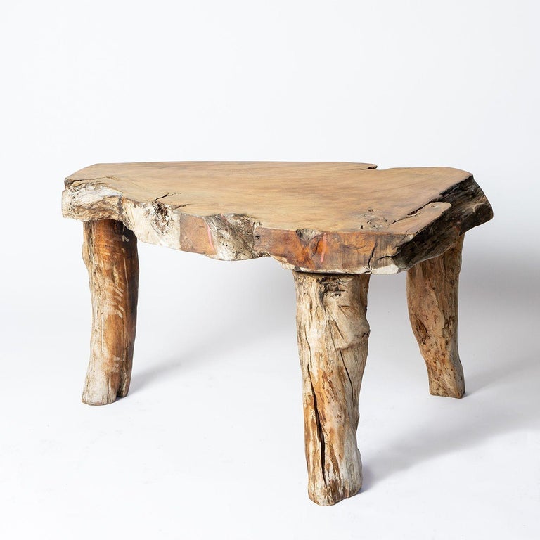 Mid Century Naturalistic Brutalist Tree Trunk Coffee Table, c. 1960s ...