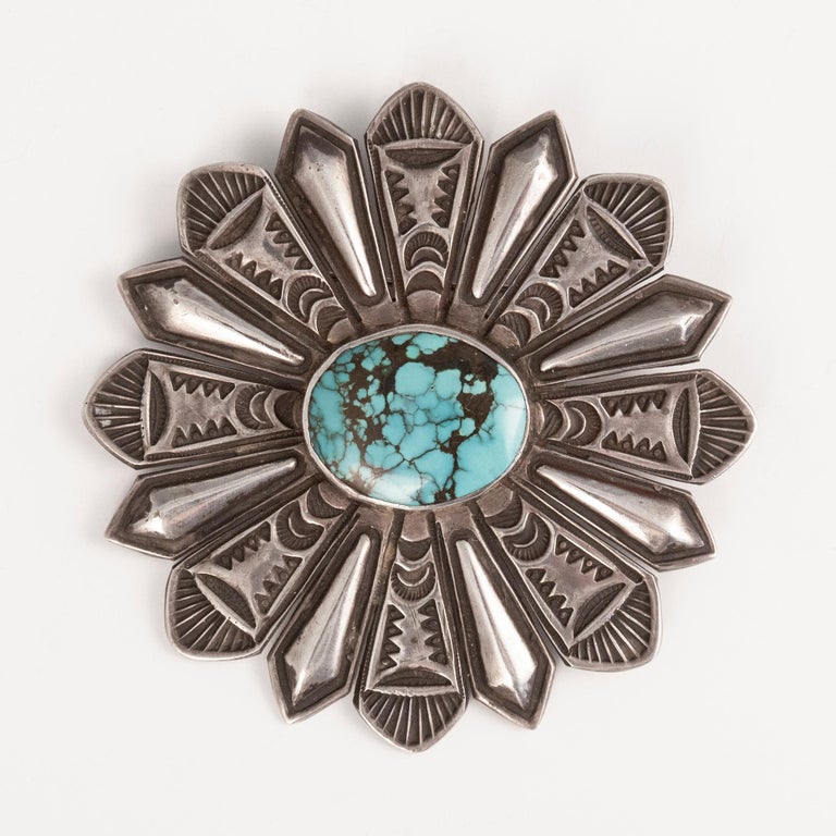 Mid-Century Navajo Silversmith Harry H. Begay Turquoise and Silver ...