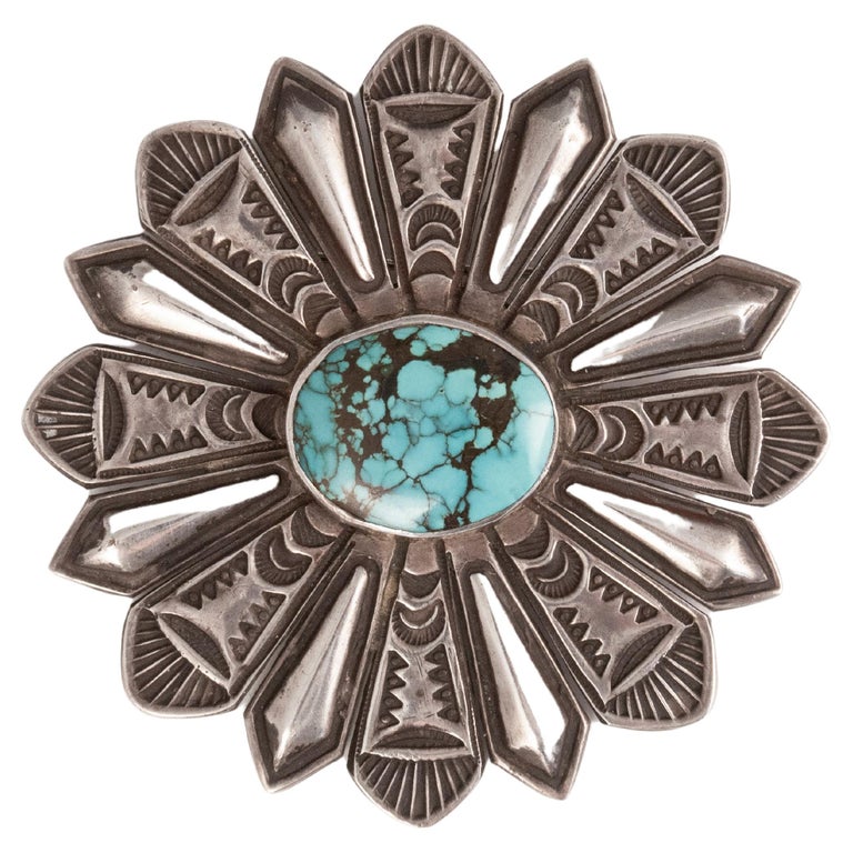 Mid-Century Navajo Silversmith Harry H. Begay Turquoise and Silver ...