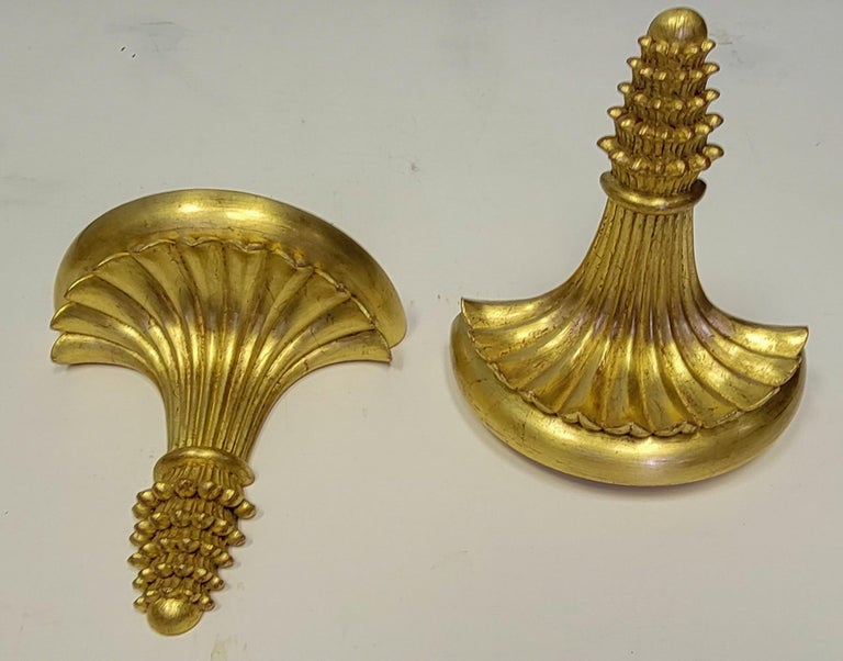 Mid-Century Neo-Classical Style Gilt Italian Wall Brackets, Set of 4 ...