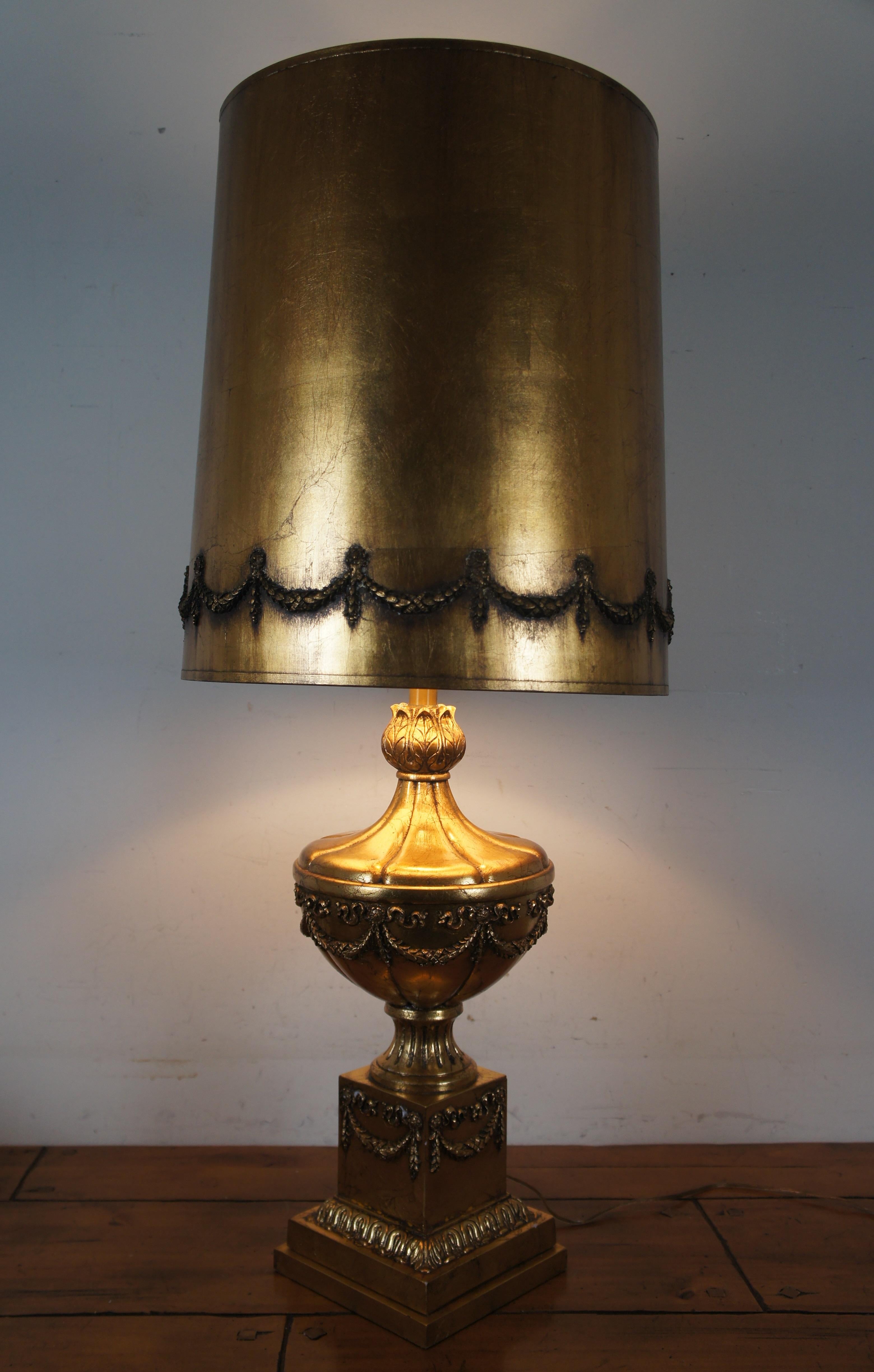 Mid-century Neoclassical Hollywood Regency Faip Gold Trophy Urn Lamp 40 ...