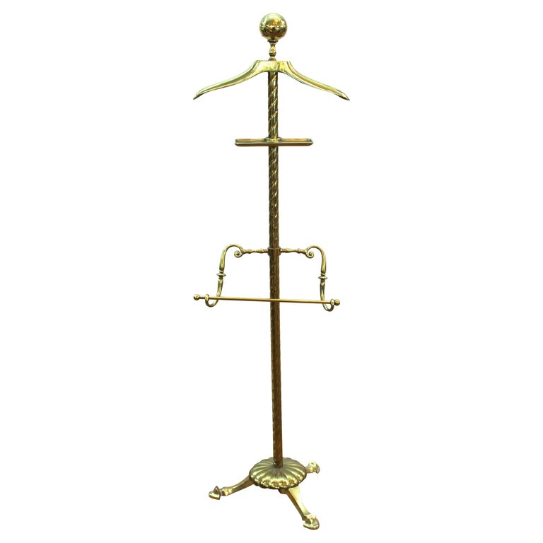 Mid-Century Neoclassical Style Brass Valet For Sale at 1stDibs