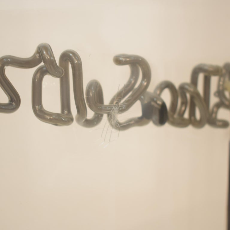 Midcentury Neon Sign Blue "Alka Seltzer" in a Acrylic Showcase, 1970s ...