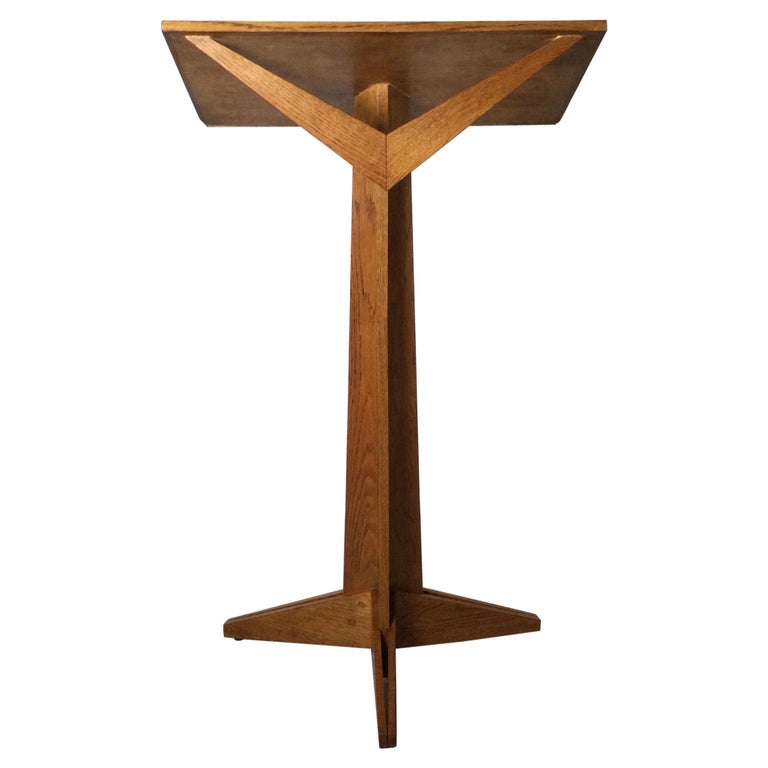 Mid Century Oak Lectern or Poium at 1stDibs