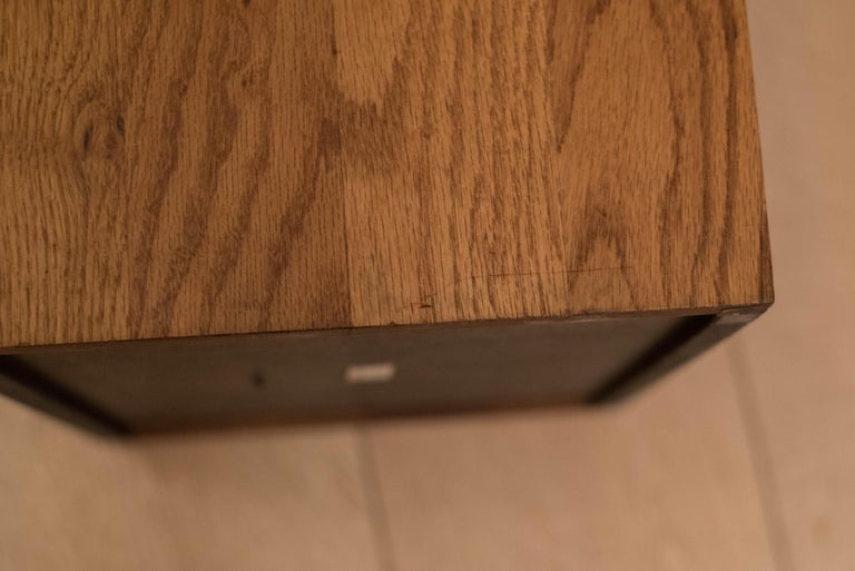 Mid Century Oak Waste Bin at 1stDibs
