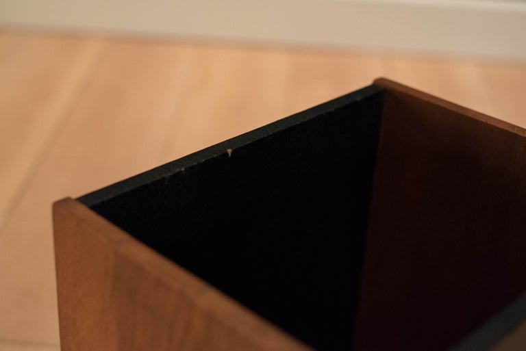 Mid Century Oak Waste Bin at 1stDibs