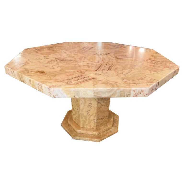 Mid-Century Octagonal Faux Onyx Dining Table at 1stDibs | octagonal ...