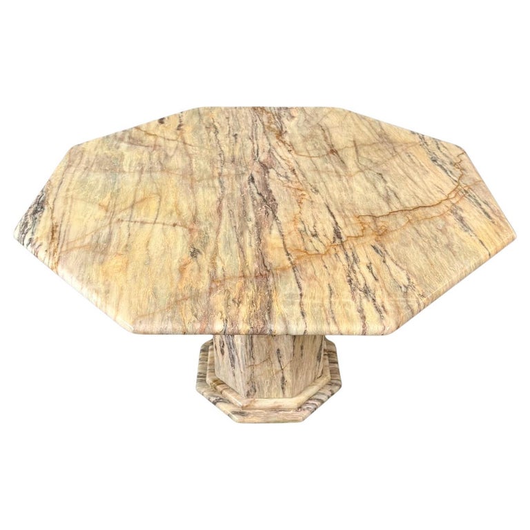 octagonal marble dining table
