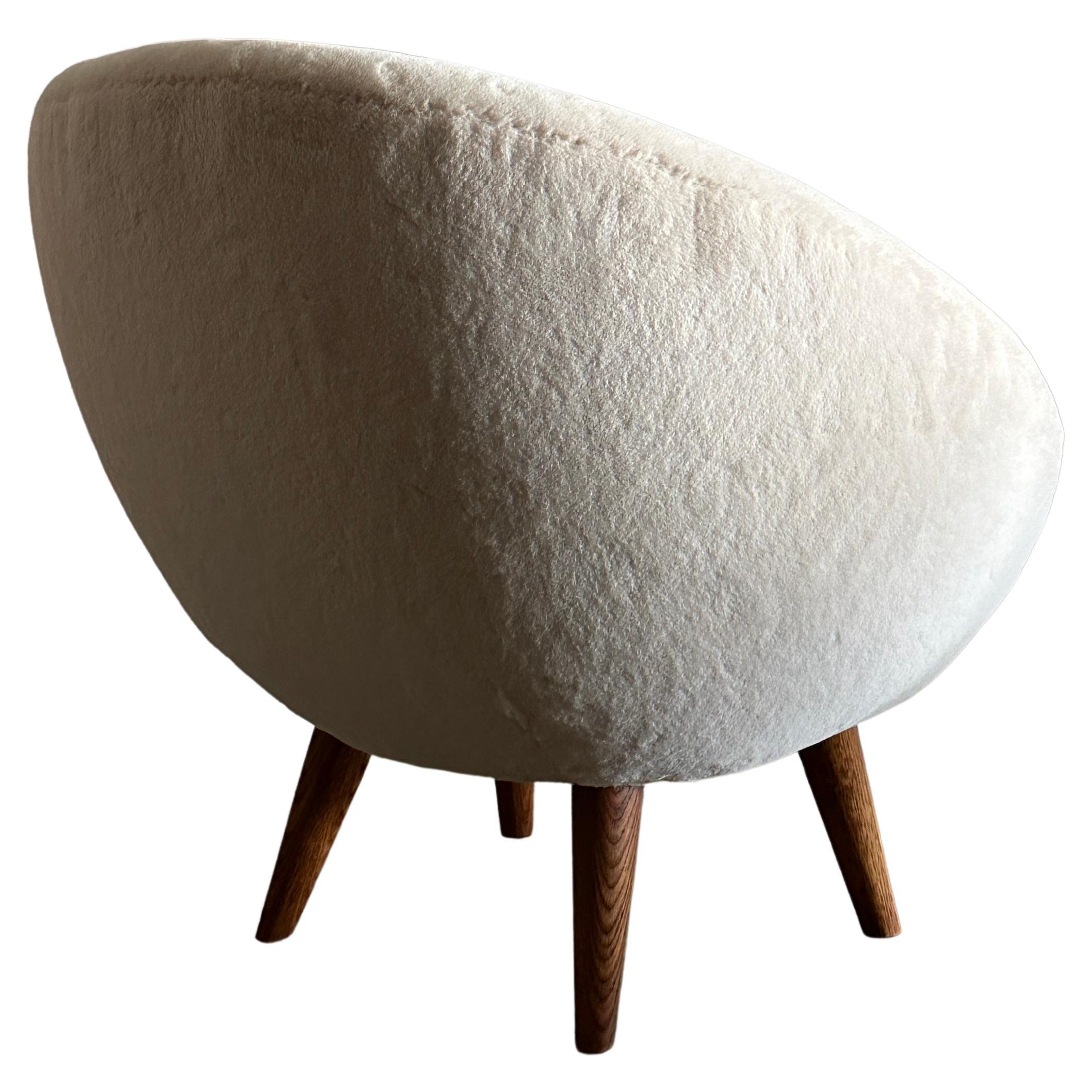 Fabulous Pair of Jean Royère Style Chairs For Sale at 1stDibs