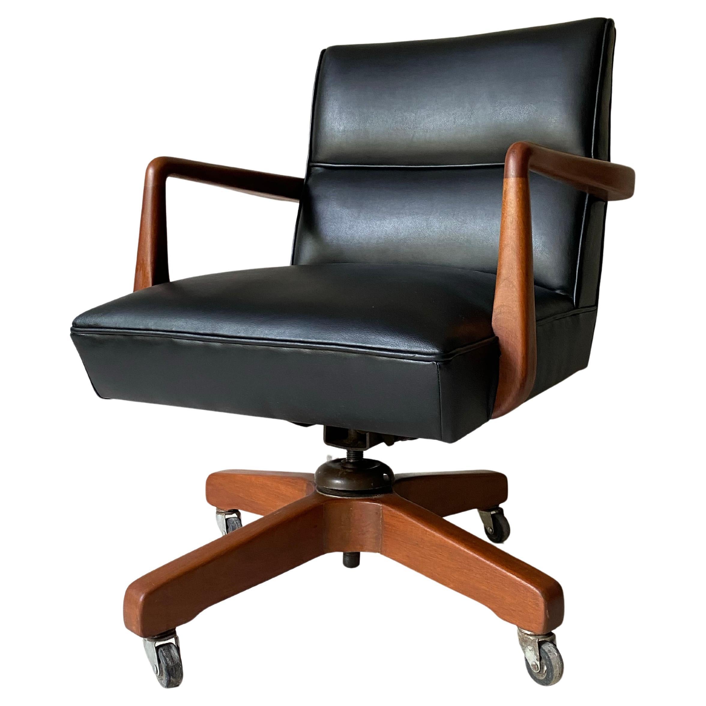 Mid Century Office Chair For Sale at 1stDibs