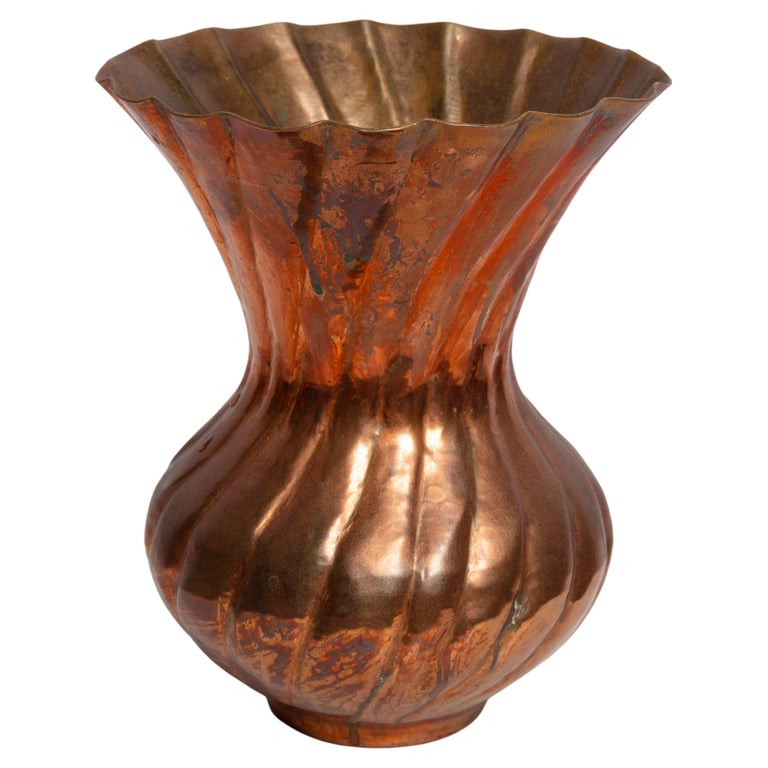 Mid Century Old Brass Vase, Italy, 1960s For Sale at 1stDibs