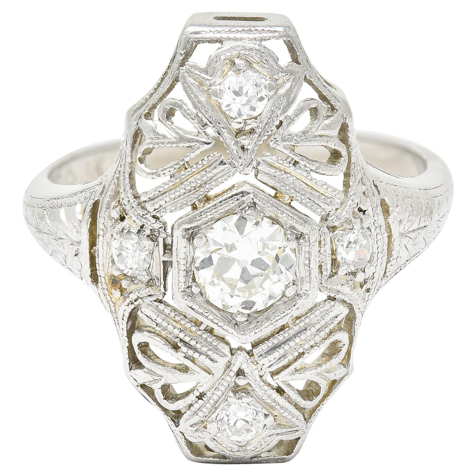 Dominique Denaive Pink Resin Rock Cocktail Ring at 1stDibs