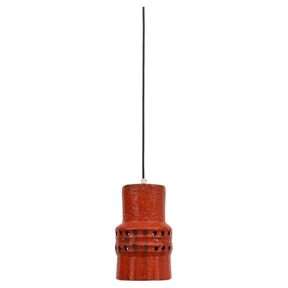 Ceramic Perforated Pendant with Copper Glaze at 1stDibs