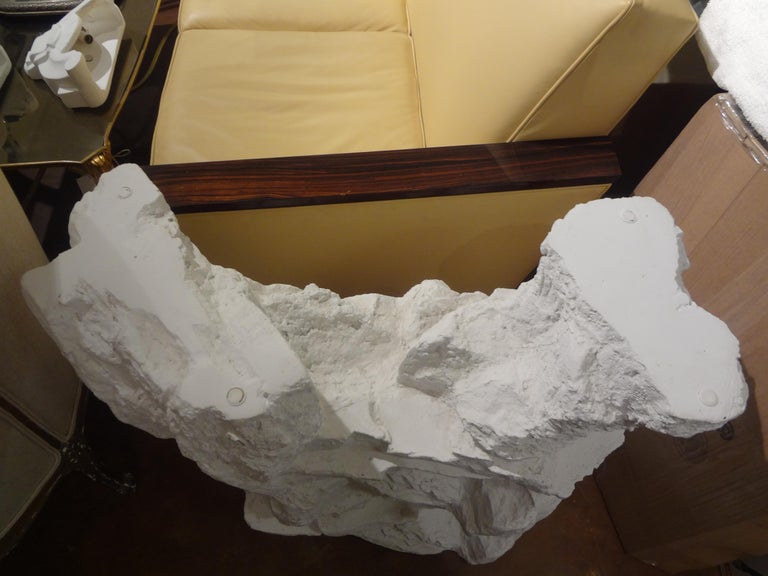 Midcentury Organic Modern Plaster Faux Rock Table Base at 1stDibs