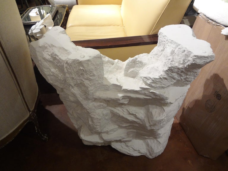Midcentury Organic Modern Plaster Faux Rock Table Base at 1stDibs