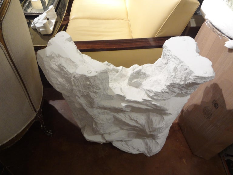 Midcentury Organic Modern Plaster Faux Rock Table Base at 1stDibs