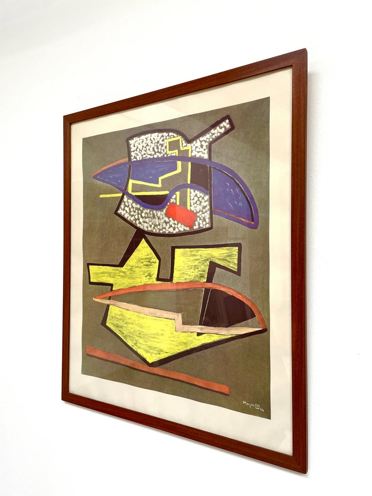 Mid Century Original Alberto Magnelli Abstract Framed Print 1942 For ...