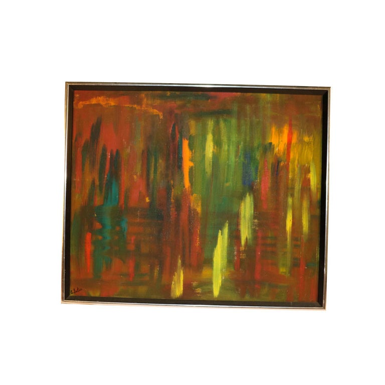 Midcentury Original Andrea Suter Oil Painting For Sale at 1stDibs