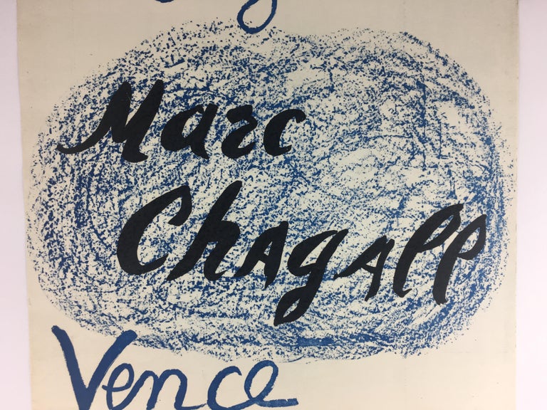 Midcentury Original Marc Chagall Art Exhibition Poster at 1stDibs