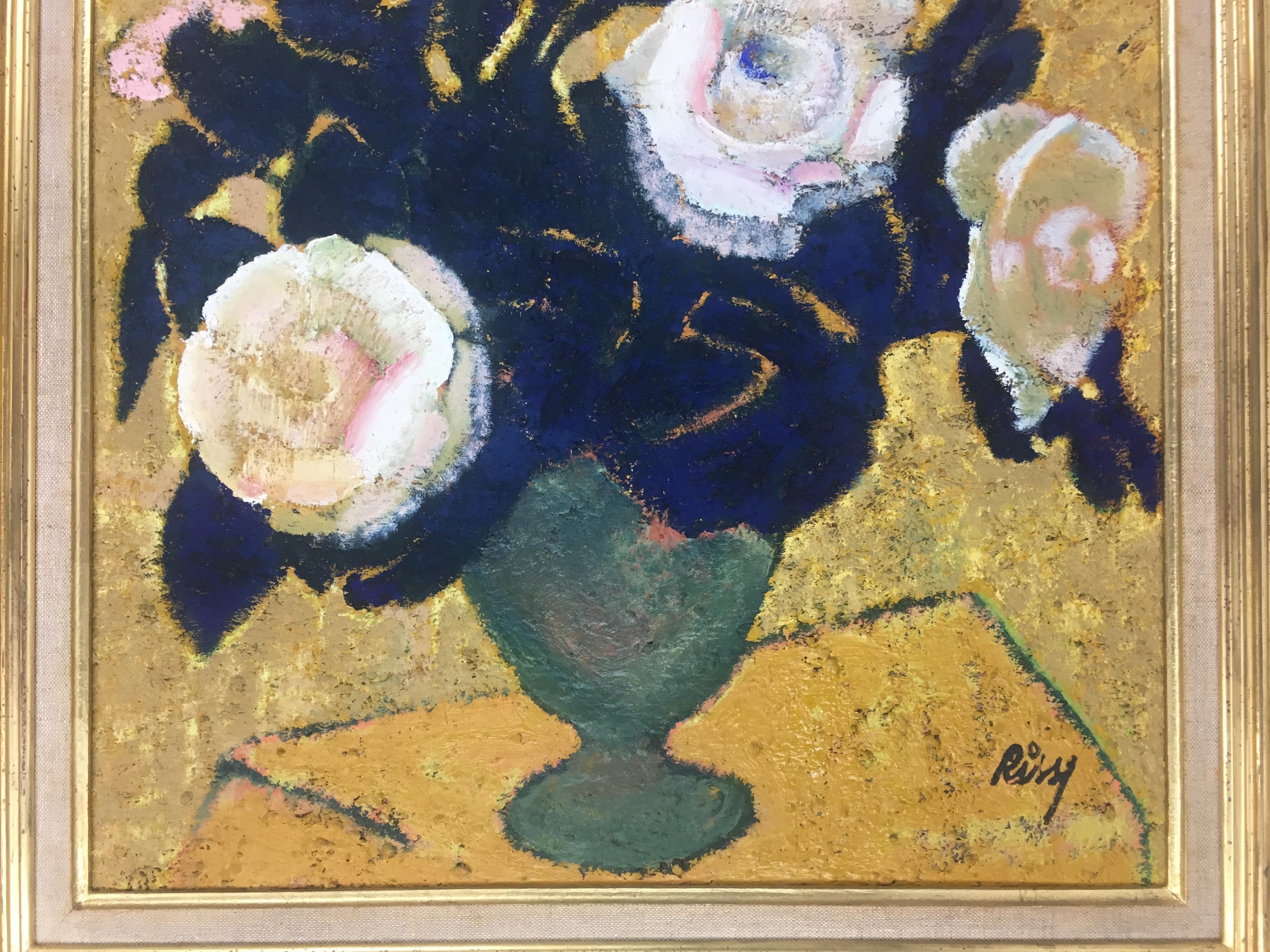 Midcentury Original Oil on Canvas Painting Signed RISY Dated 1967 at ...