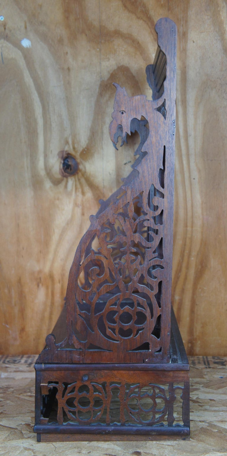 Mid-Century Ornate Reticulated Pierced Dragon Desktop Vanity Altar ...