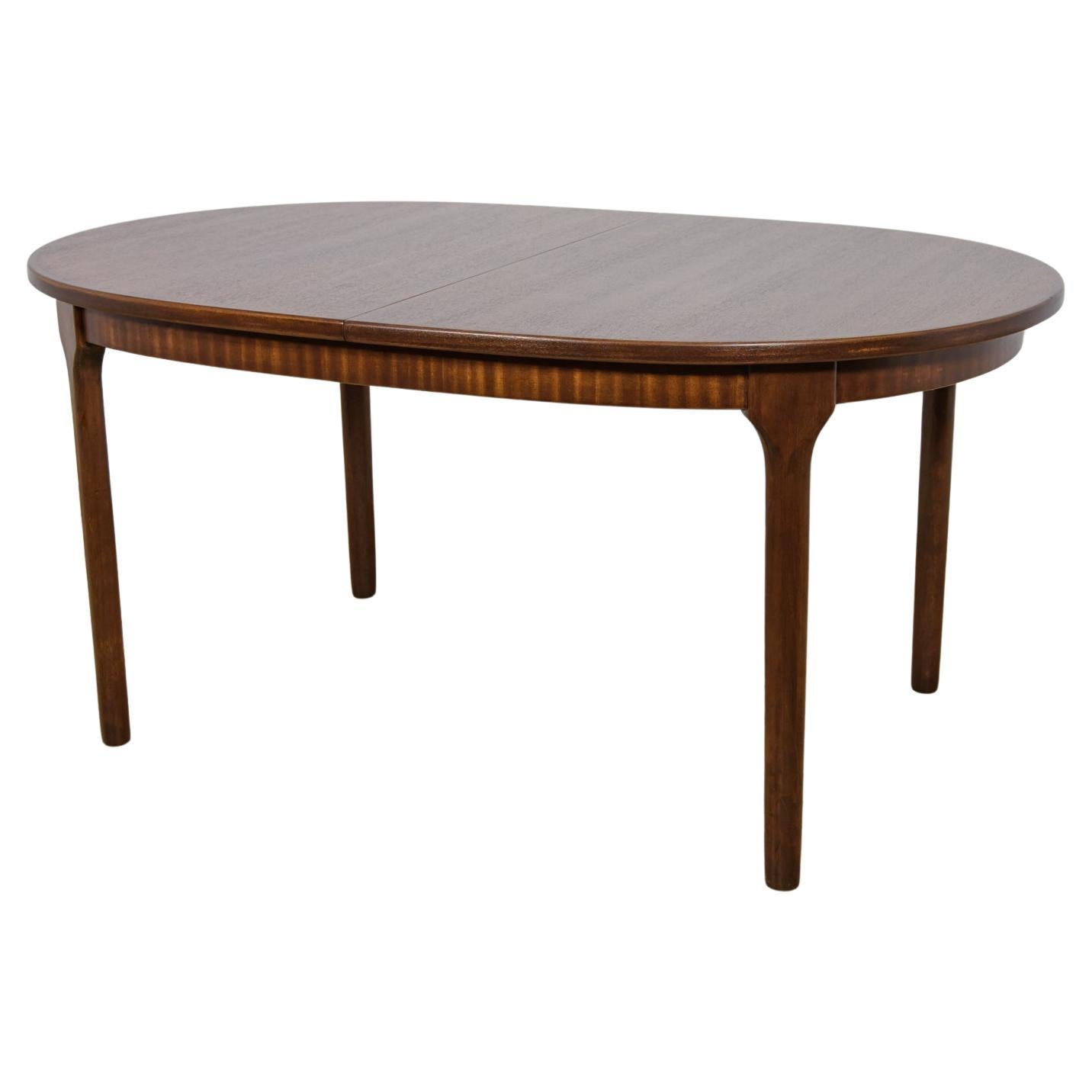 Mid Century Extendable teak butterfly Oval dining table made by Nathan ...