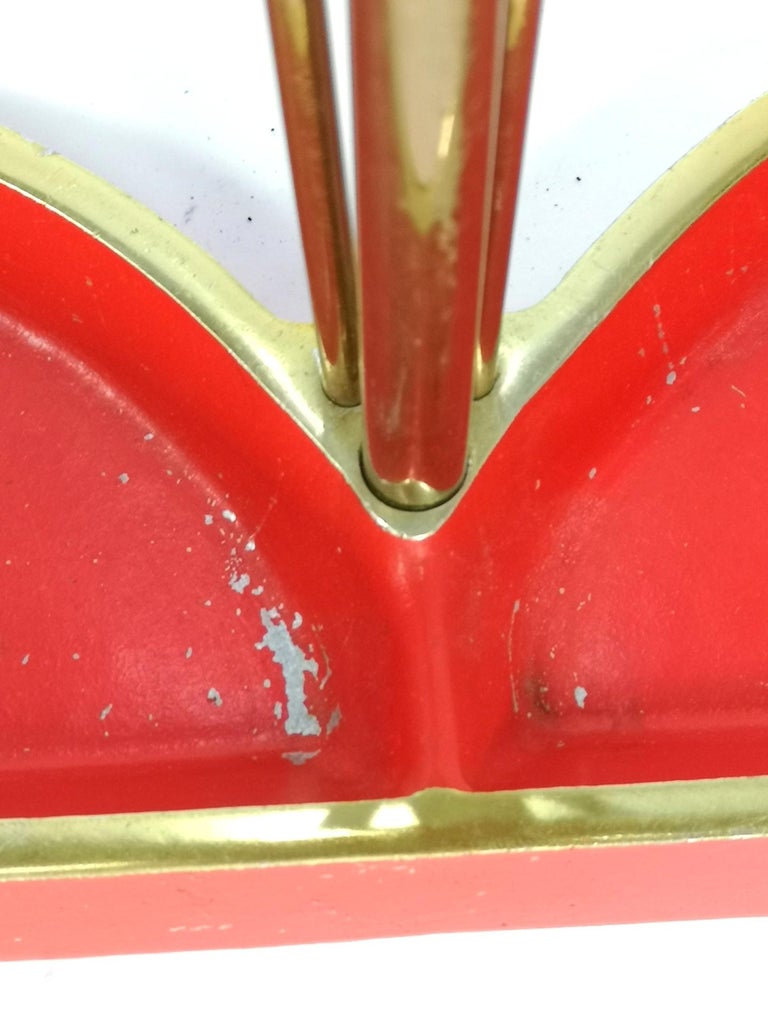 Mid Century Painted Brass Umbrella Stand, 1960's For Sale at 1stDibs