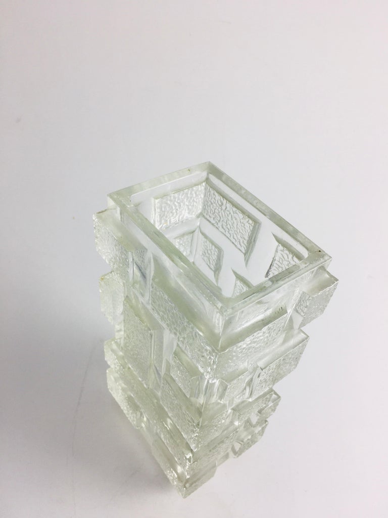 Mid-Century Panelák Decor Glass Vase Designed by Jiří Ze, 1960s For ...