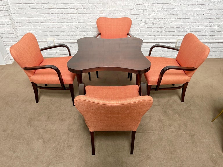 Mid Century Paul Frankl Custom Game Table and Chairs at 1stDibs ...
