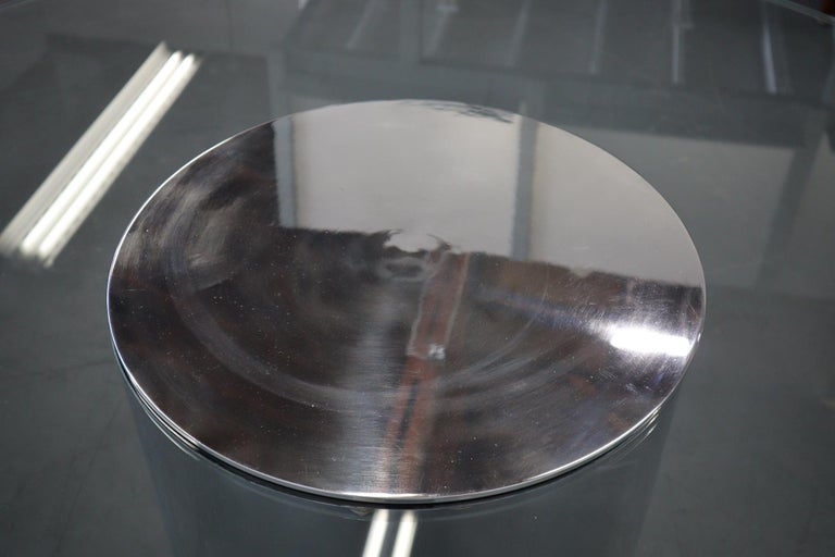 Mid Century Paul Mayen for Architectural Supplements Glass Dining Table ...