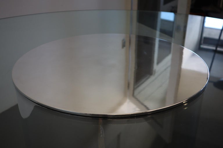 Mid Century Paul Mayen for Architectural Supplements Glass Dining Table ...