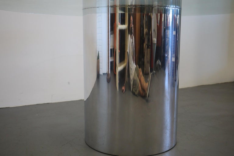 Mid Century Paul Mayen for Architectural Supplements Glass Dining Table ...