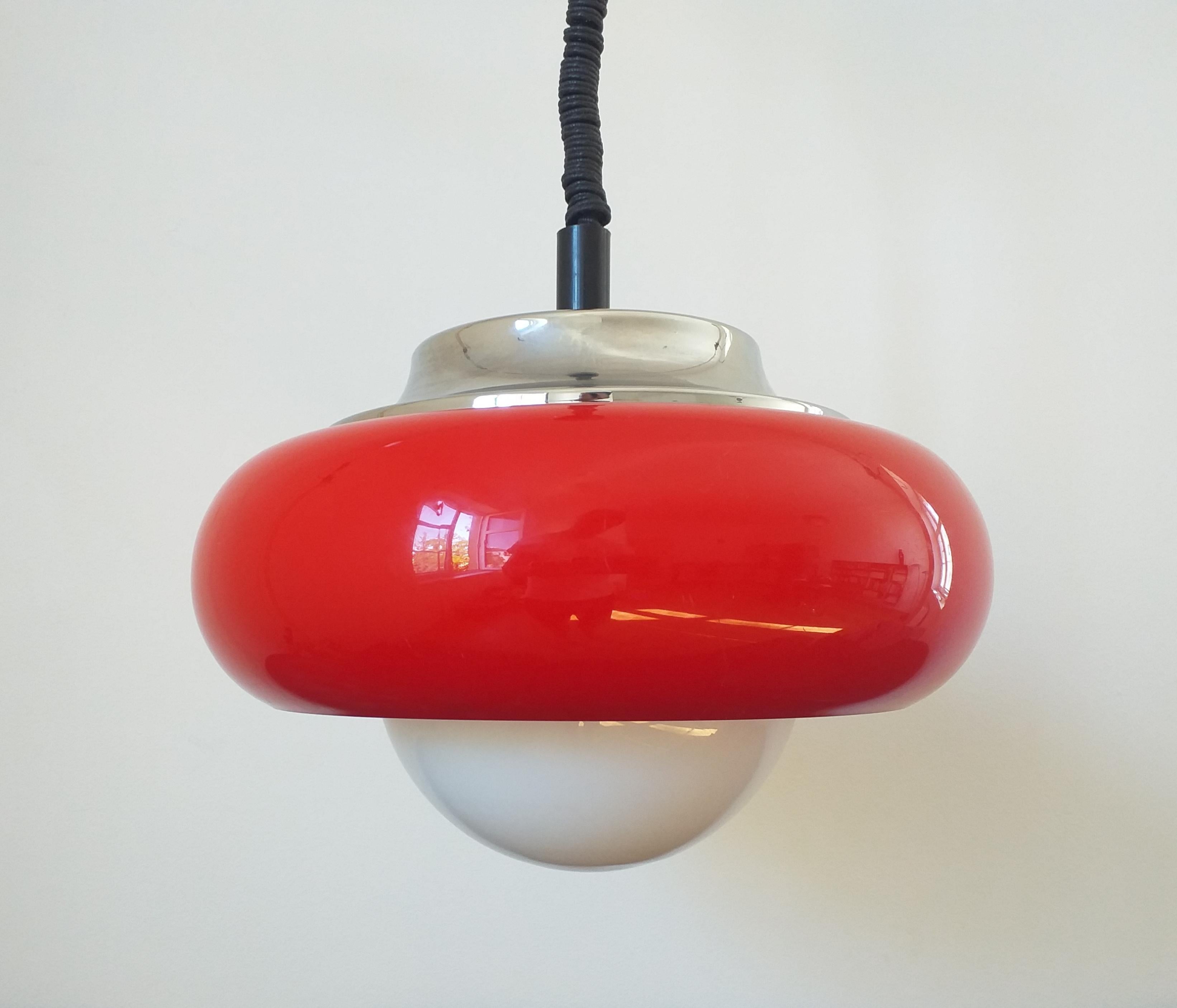 Midcentury Pendant Meblo Designed by Harvey Guzzini, Italy, 1970s For ...