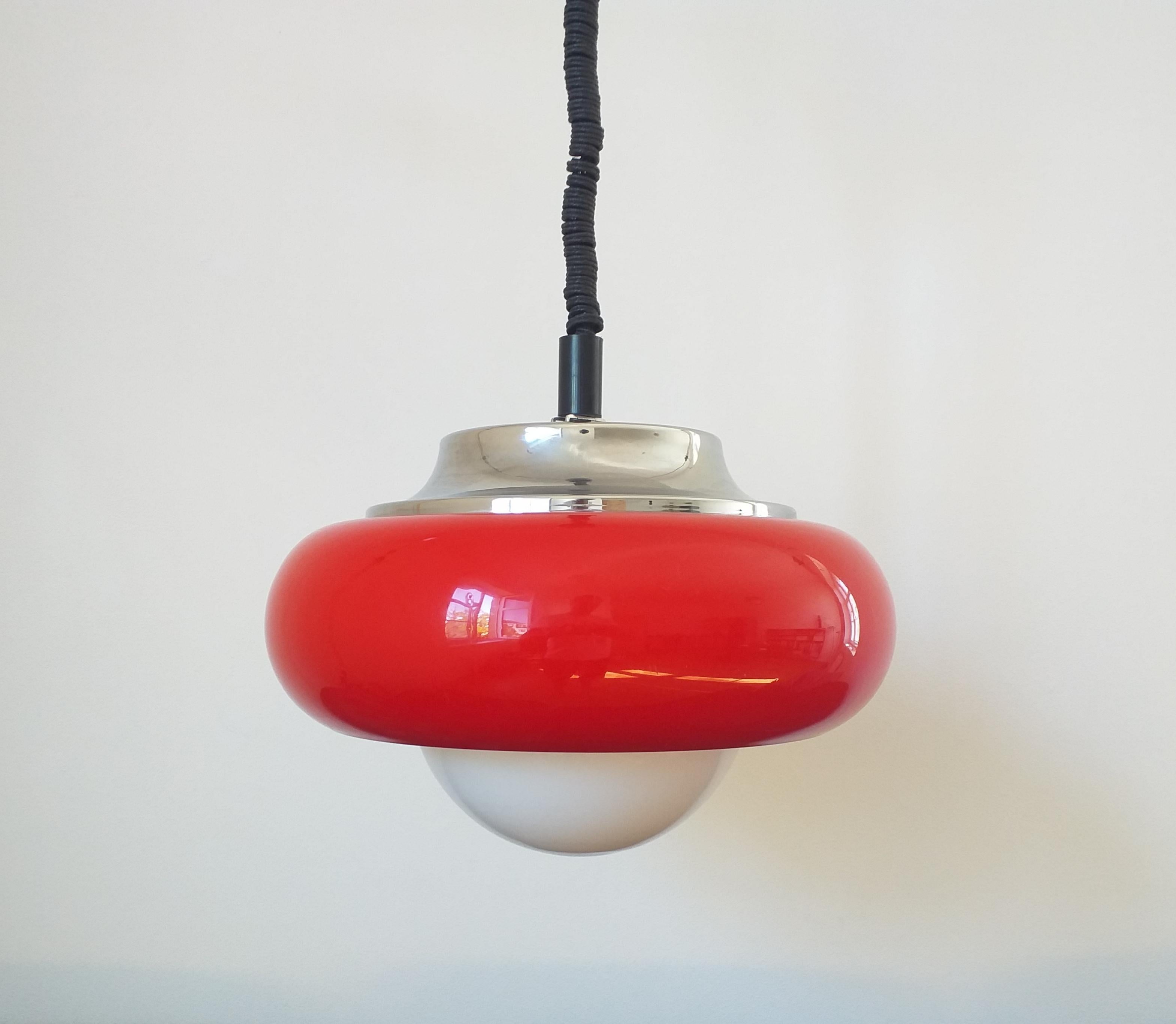 Midcentury Pendant Meblo Designed by Harvey Guzzini, Italy, 1970s For ...