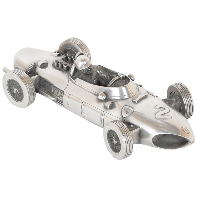 Midcentury Pewter Model of a Ferrari at 1stDibs